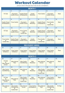 Insanity Workout Calendar For 60 Days: PDF Version Available!
