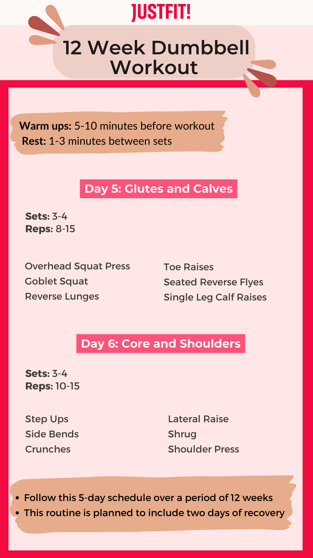 12 Week Dumbbell Workout Plan PDF: Free Download Available