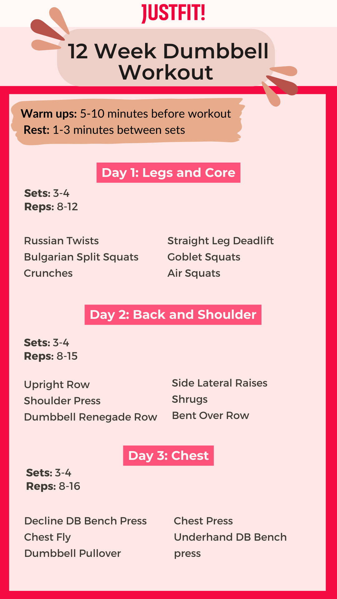 12 Week Dumbbell Workout Plan PDF: Free Download Available